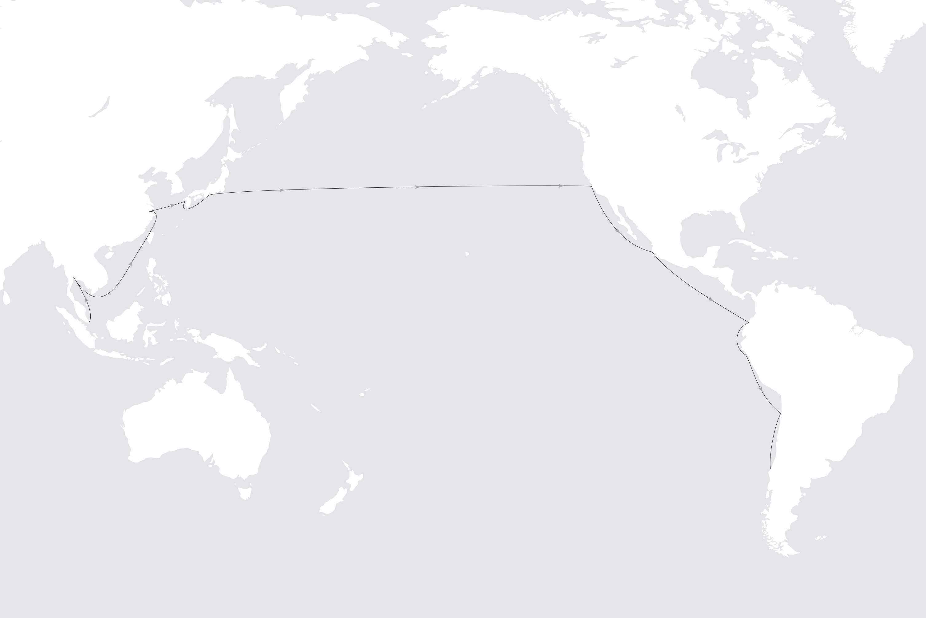 Blank Pacific Rim Map
